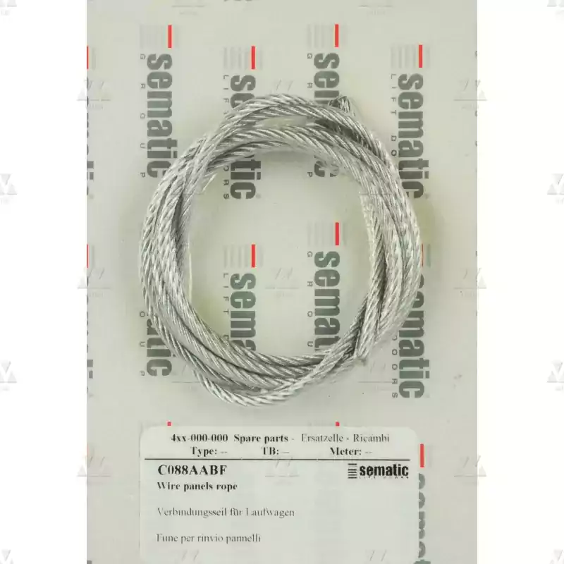 Wittur Shop - 1 X CARRIAGES INTERLINK ROPE D.3MM (L=1525MM)
