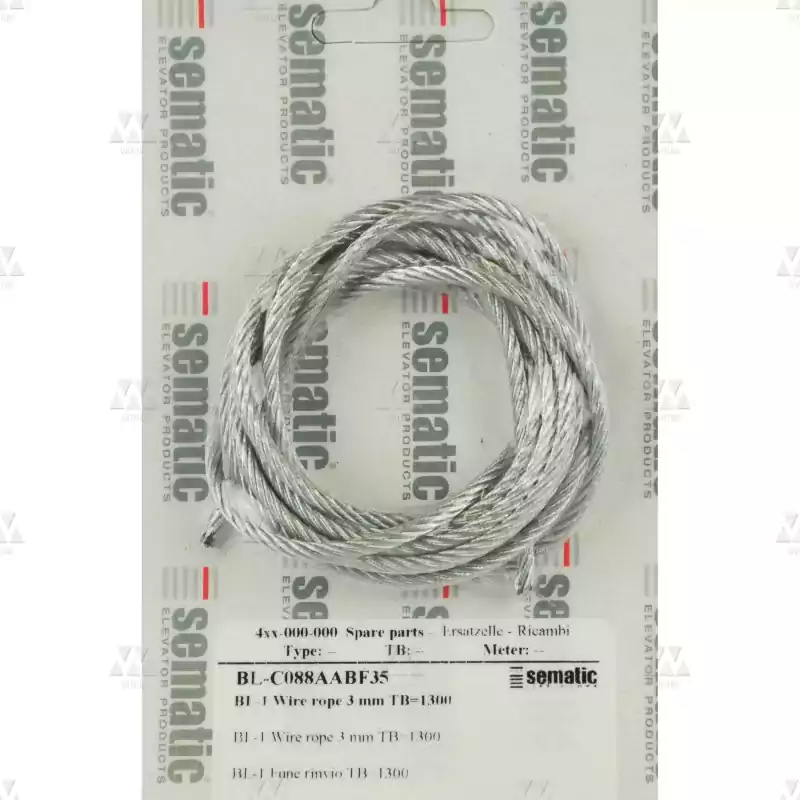 Wittur Shop - 1 X CARRIAGES INTERLINK ROPE D.3MM (L=1725MM)