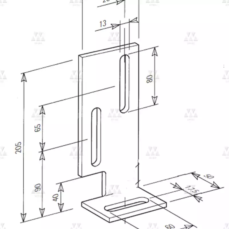 L Shape Hanging Brackets for Elevator by Wittur - Selcom